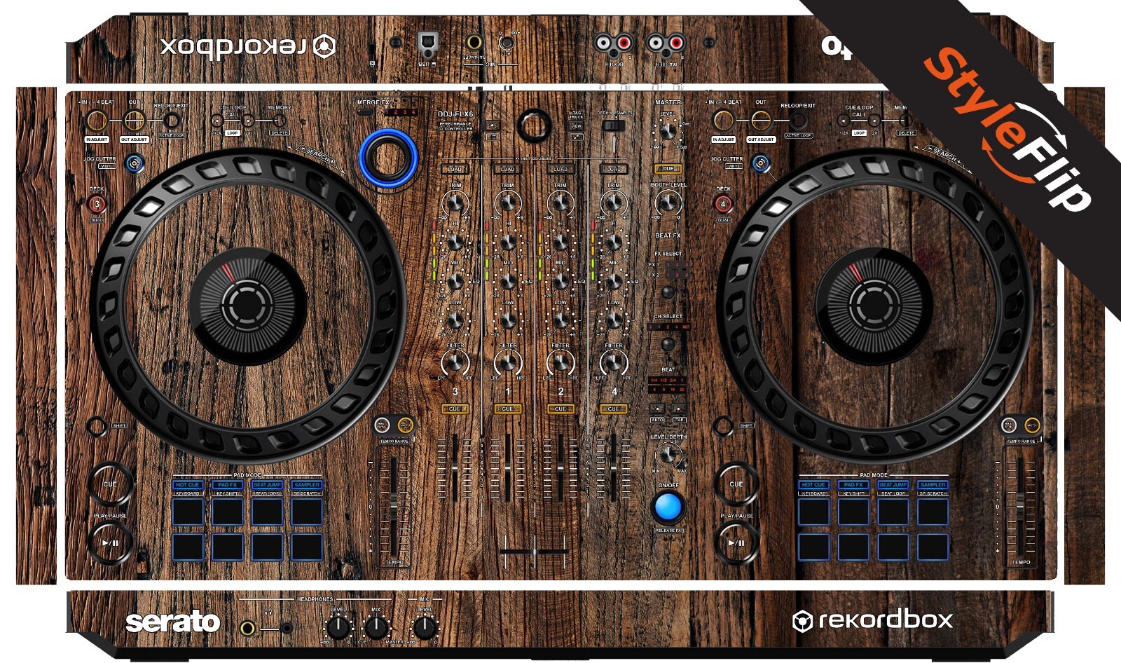 Pioneer DDJ-FLX6 GT Skin | Wood #3 | Protective Decal | StyleFlip Skins ...