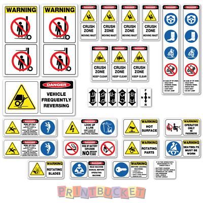 Forklift Safety Sticker Kit risk assessment workplace safety | eBay