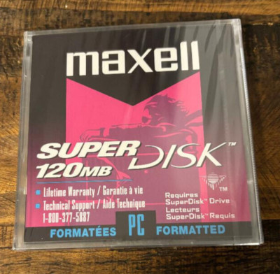 Maxell 120MB Super Disk PC Formatted – Sealed New | eBay