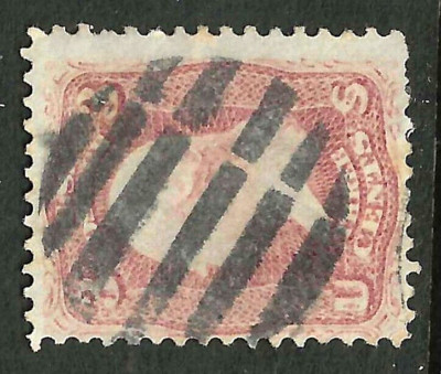 Sc #65 Awsome SHEILD Fancy Cancel 3 Cent Washington 1861-62 Civl War US ...