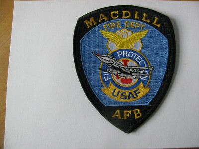 FLORIDA FL - Macdill AFB Air Force USAF Fire Rescue Dept Patch Iron On ...