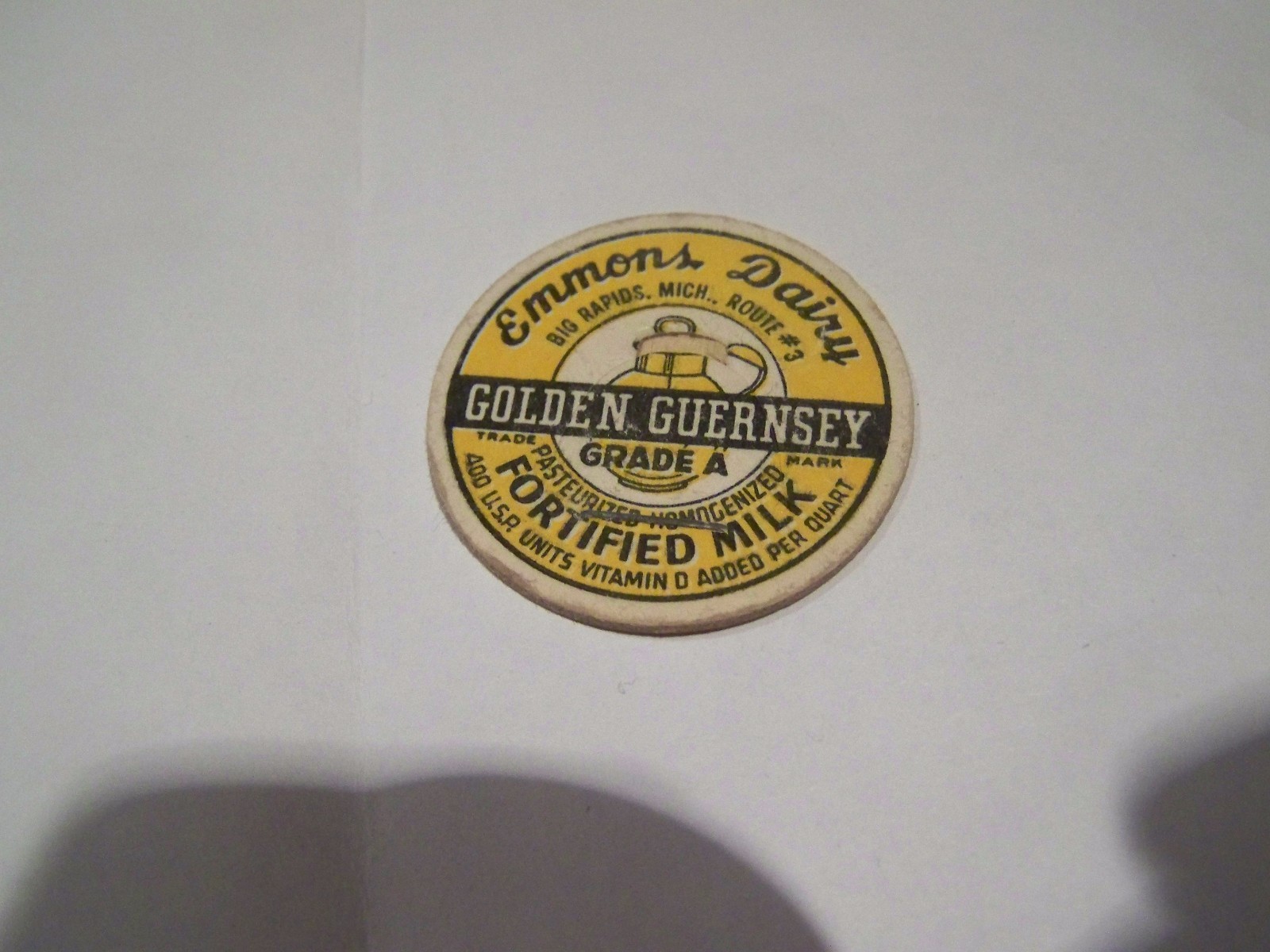 EMMON'S DAIRY BIG RAPIDS MICH. MILK BOTTLE CAP | eBay