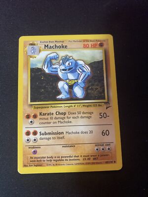 1999 Pokemon Machoke Card Rare Base Set 34/102 NM MINT *2nd Edition* | eBay