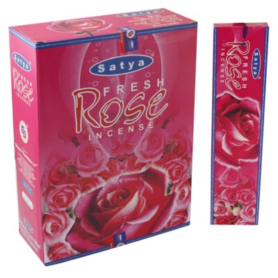 Satya Fresh Rose Incense Sticks Pure Spiritual Masala Fragrances ...
