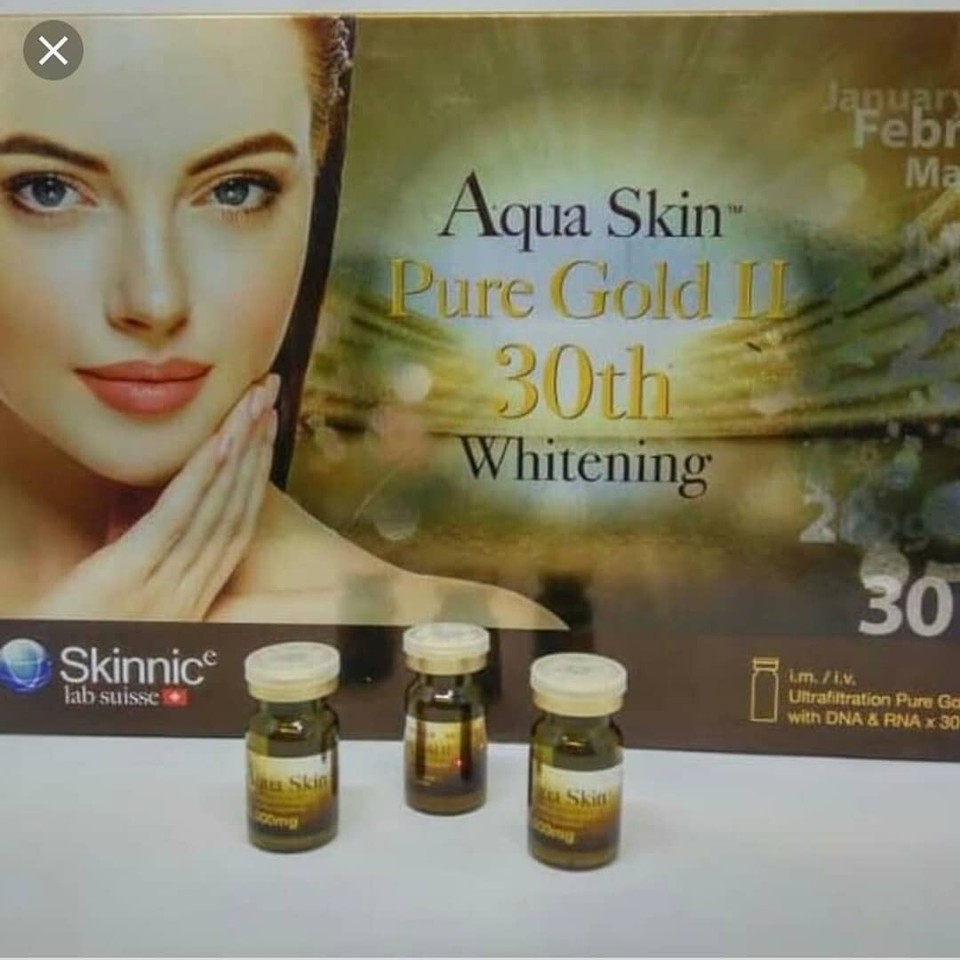 1 Box Aqua Skin Pure Gold II 30th Serum + 1 Box Neutro Skin booster ...