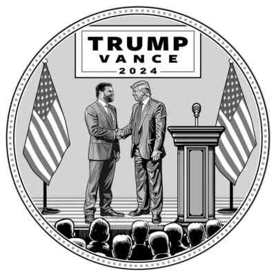 1 Oz Silver Trump Round Coin TRUMP VANCE 2024 | eBay