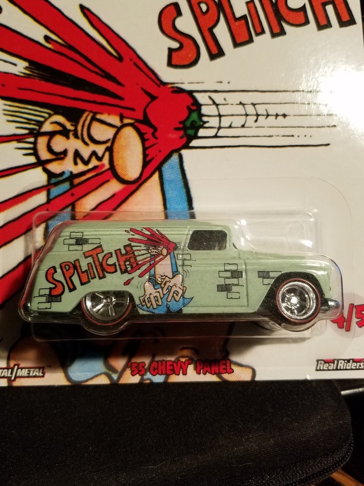 HOT WHEELS '55 CHEVY PANEL MAD MAGAZINE 4/5 "SPLITCH" w/REAL RIDERS | eBay