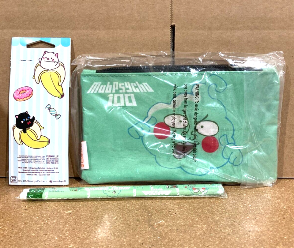 Mob Psycho Funko Pencil Case W/Pencils & Car Bananya Freshner* | eBay