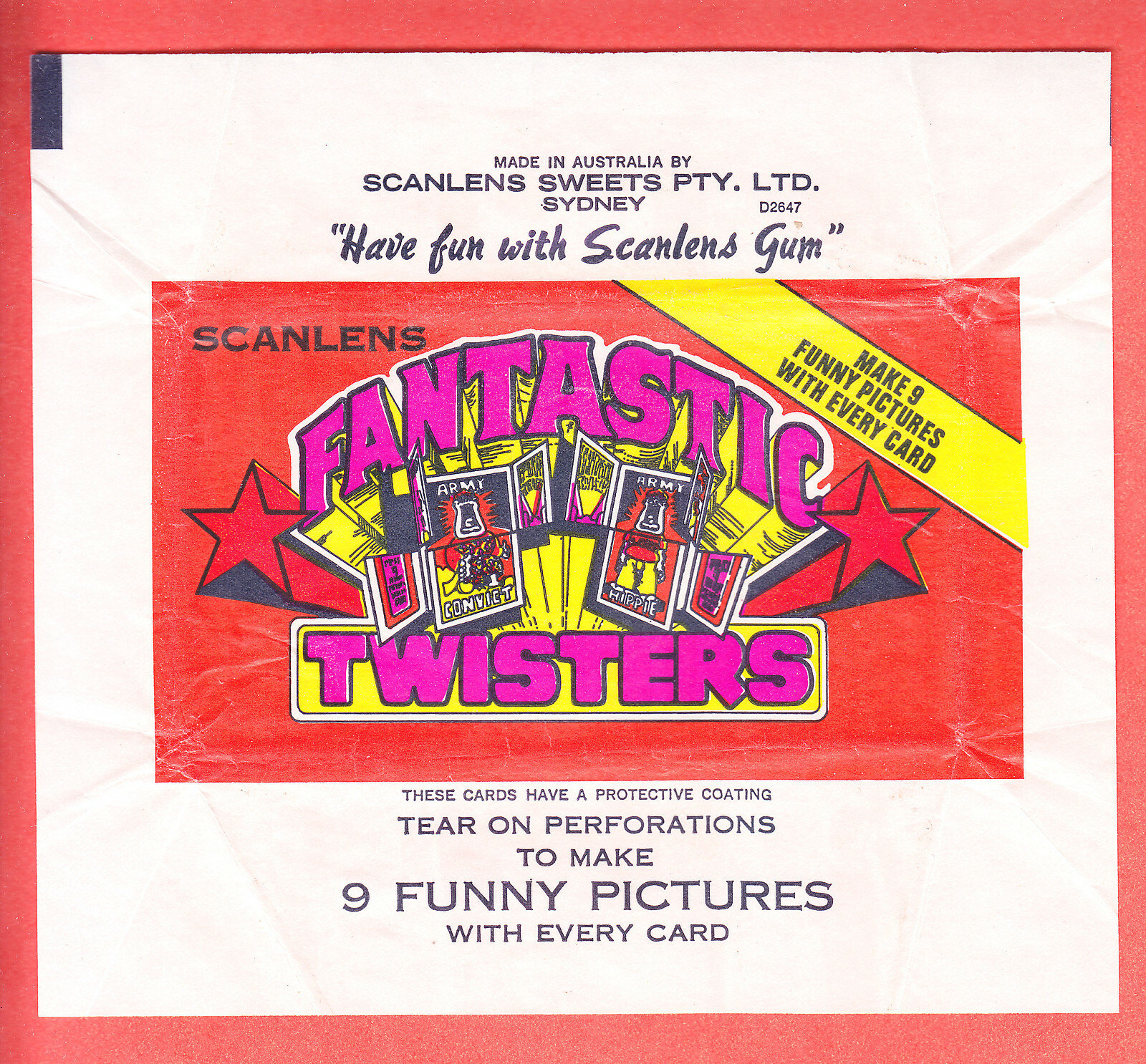 1972 / 1973 SCANLENS + A + BC FANTASTIC TWISTERS WAX WRAPPERS NM/MT | eBay