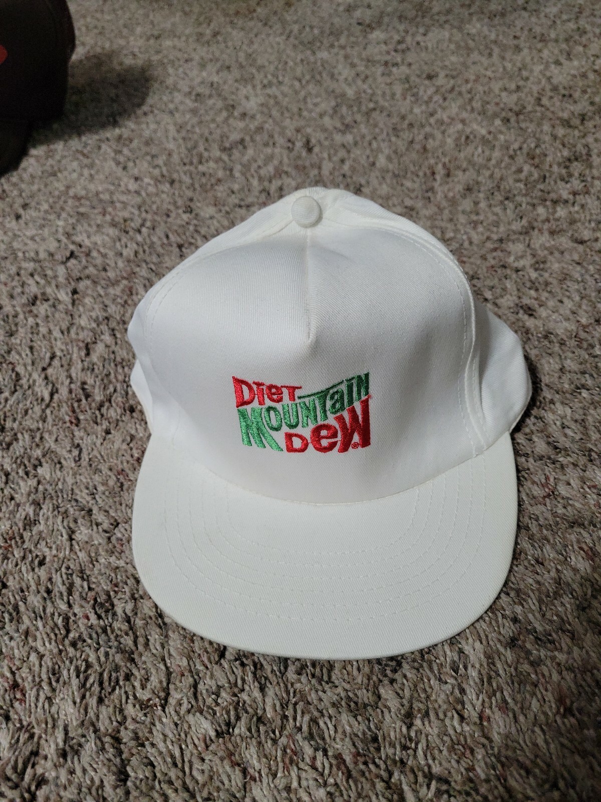 Vintage White Diet Mountain Dew Hat SnapBack Stylemaster Cap Made In ...