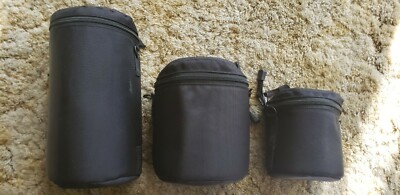 3 Calumet & 1 Lowepro Black Photo Camera Photography Lens Case | eBay