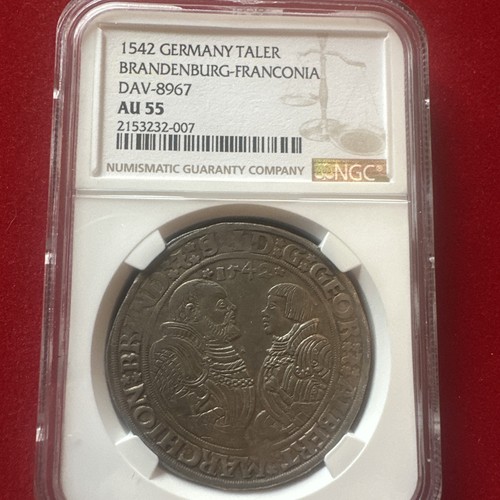 1542 Brandenburg-Franconia Thaler German States AU55 NGC | eBay
