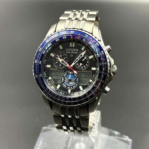 Citizen Promaster Navihawk Blue Impulse Titanium Eco-Drive Watch, 42mm ...