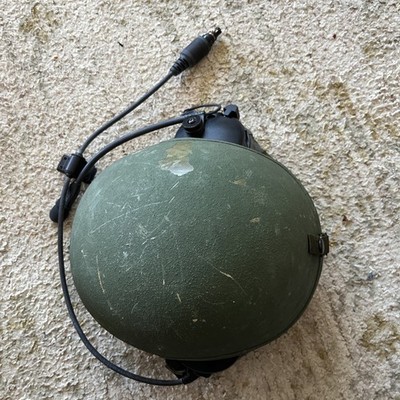 US CVC Helmet Combat Vehicle Crewman DH-132A w/ Liner & Comms Ballistic ...