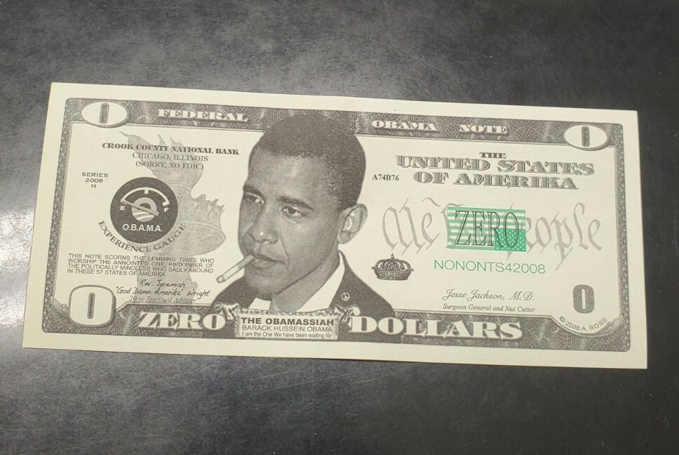 Zero Dollar Bill