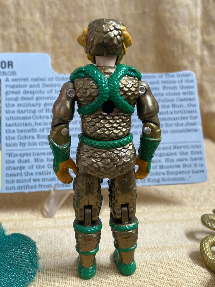 1986 GI Joe SERPENTOR V1 100% Complete w/ File Card Great Figure ...