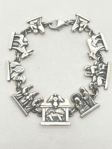 JAMES AVERY Sterling Silver Nativity Scene Bracelet 7.5in - 28.9g | eBay