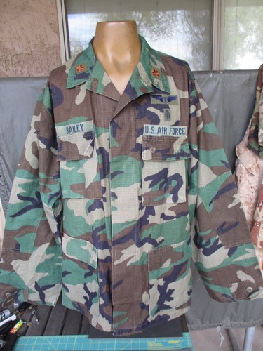 USAF Woodland BDU Utility, Combat Shirt w/ Patches, Medic & Flight ...