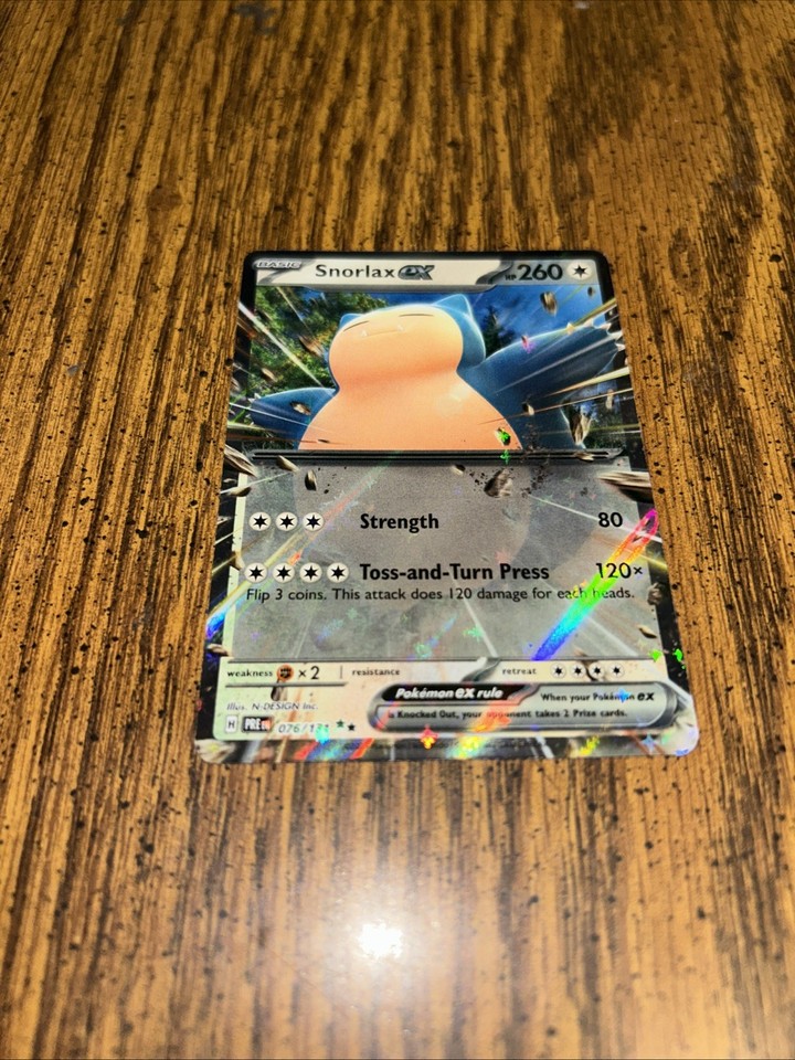Snorlax Ex 76/131 Prismatic Evolutions Pokémon TCG Card Double Rare ...