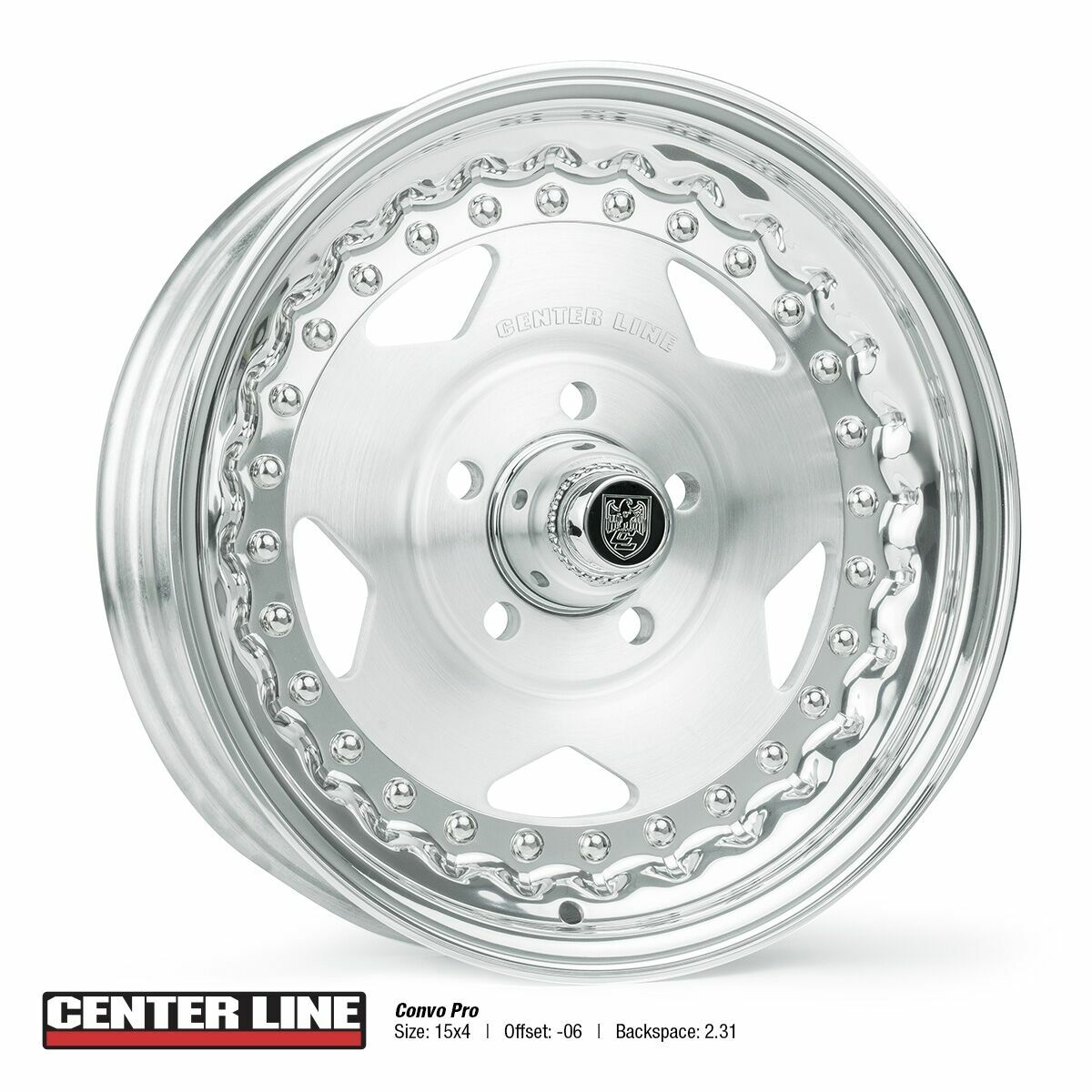 CENTERLINE 15" CONVO PRO Wheels in Size 15x4 Ford Falcon Valiant ...