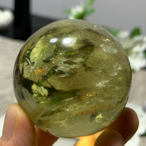 Natural Yellow crystal ball Quartz Citrine sphere Mineral healing--176g ...
