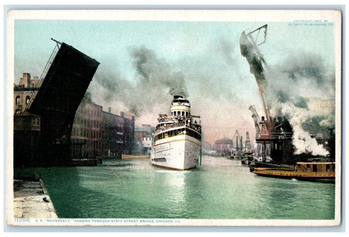 SS Roosevelt Passing Through State Street Bridge Chicago IL Phostint ...