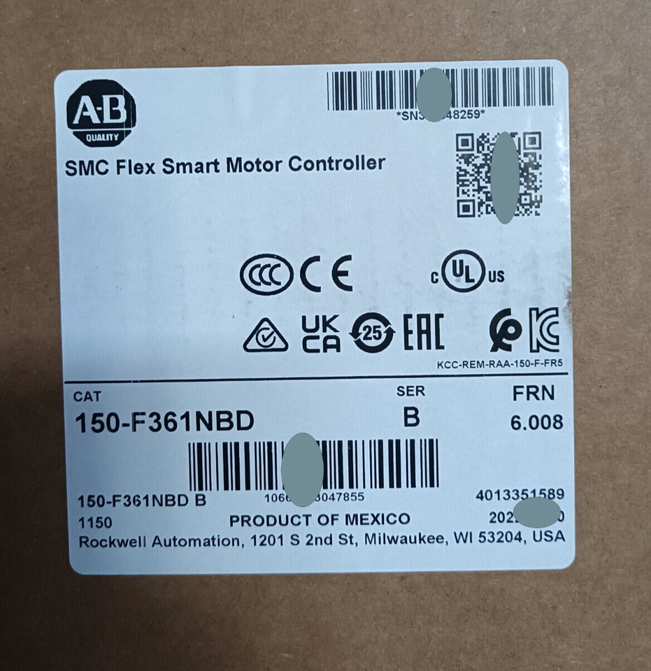 New Allen-Bradley 150-F361NBD SMC Flex Smart Motor Controller ...