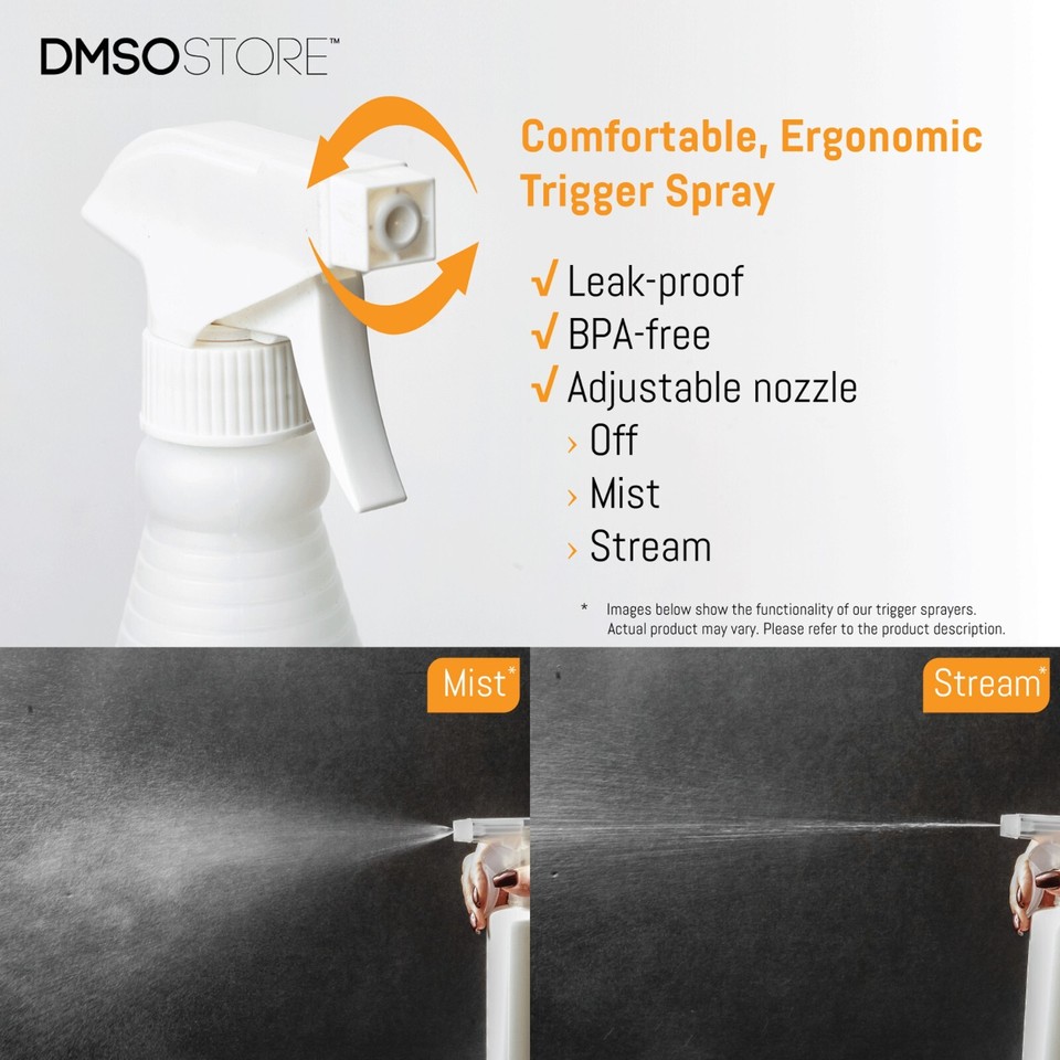 32oz. Plastic Trigger Spray Bottles Chemical Resistant Heavy Duty ...