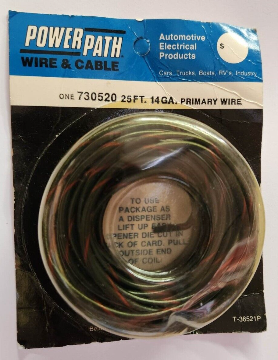 Belden Automotive Primary Electrical Wire 14 AWG Black w/ Red Spiral 25 ...