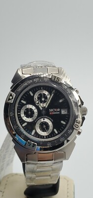 Sector Expander 202 Chrono 12 Hours Black Dial Men's Watch Bracelet | eBay