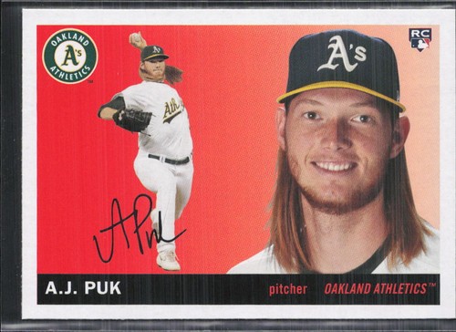 2020 Topps Archives #95 A.J. Puk Rookie Oakland Athletics RC | eBay