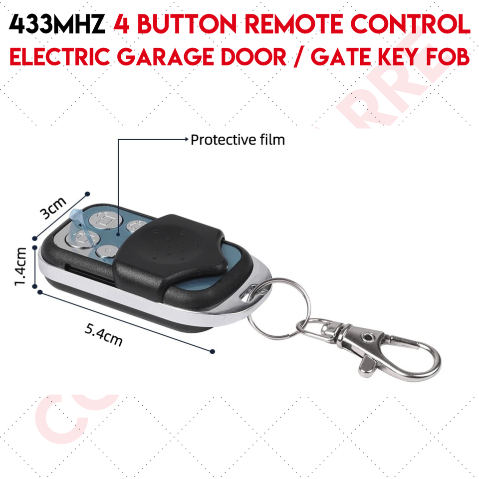 433MHZ REMOTE CONTROL 4 ARROW BUTTON CLONING ELECTRIC GATE GARAGE DOOR ...