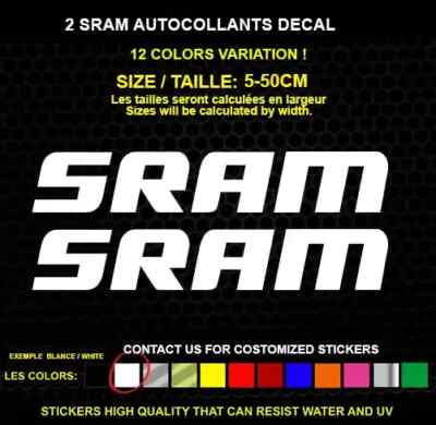 2 SRAM autocollant Véritable decal autocollant STICKERS IMPERMÉABLE | eBay