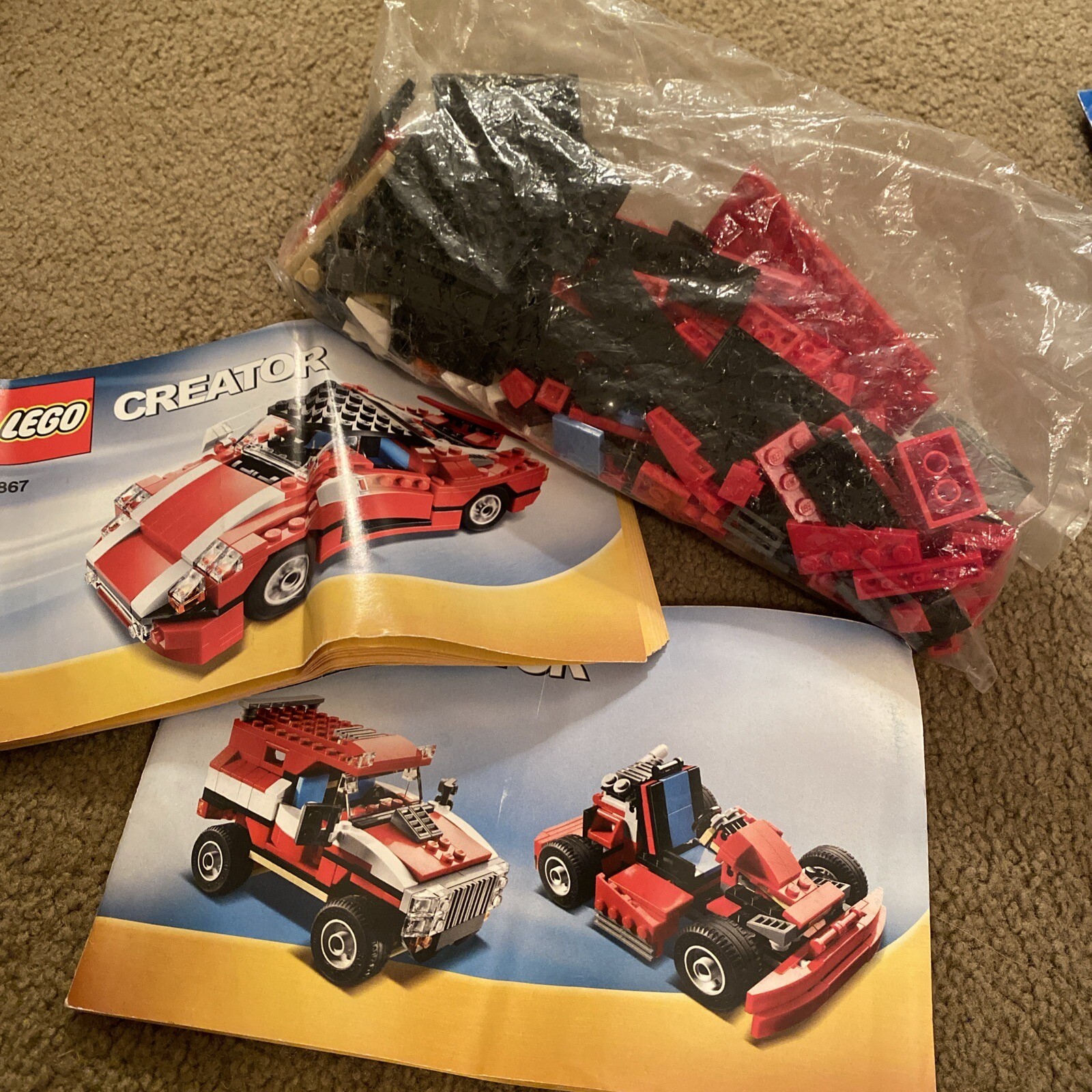 LEGO CREATOR: Super Speedster (5867) 3 In 1 Set 100% Complete Includes ...
