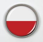Emblem Car Sticker Chrome ROUND Bezel - Poland Flag | eBay