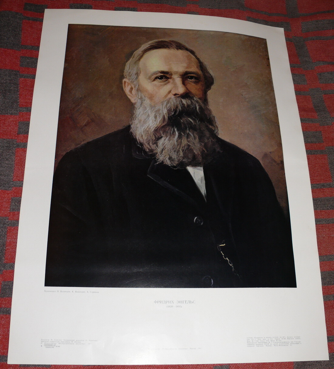 Authentic Soviet Poster FRIEDRICH ENGELS Portrait Poster 1988 | eBay