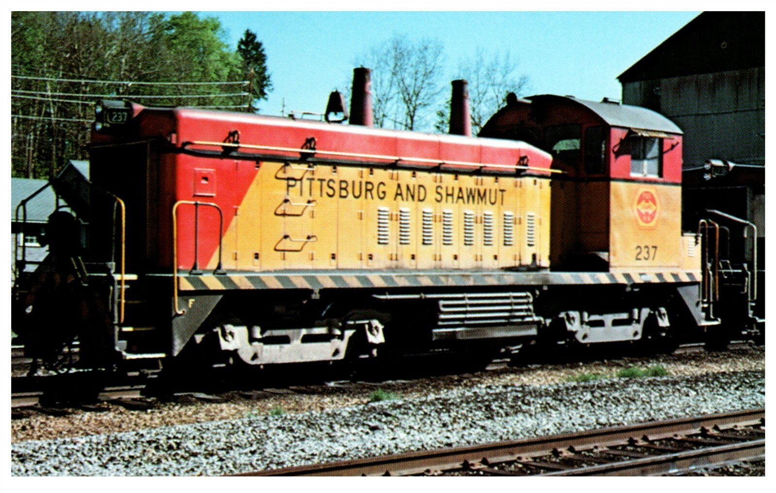 Railroad Train Pittsburg & Shawmut RR #237 SW-9 built by Electro Motive ...