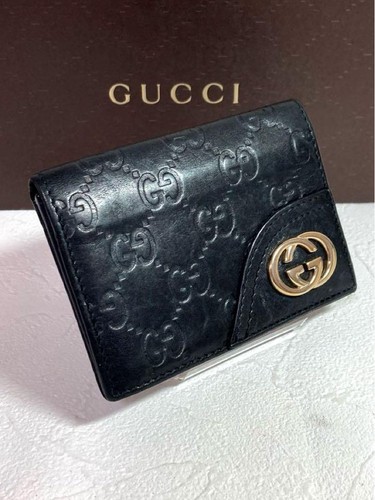 gucci business card holder card case logo C162 | eBay