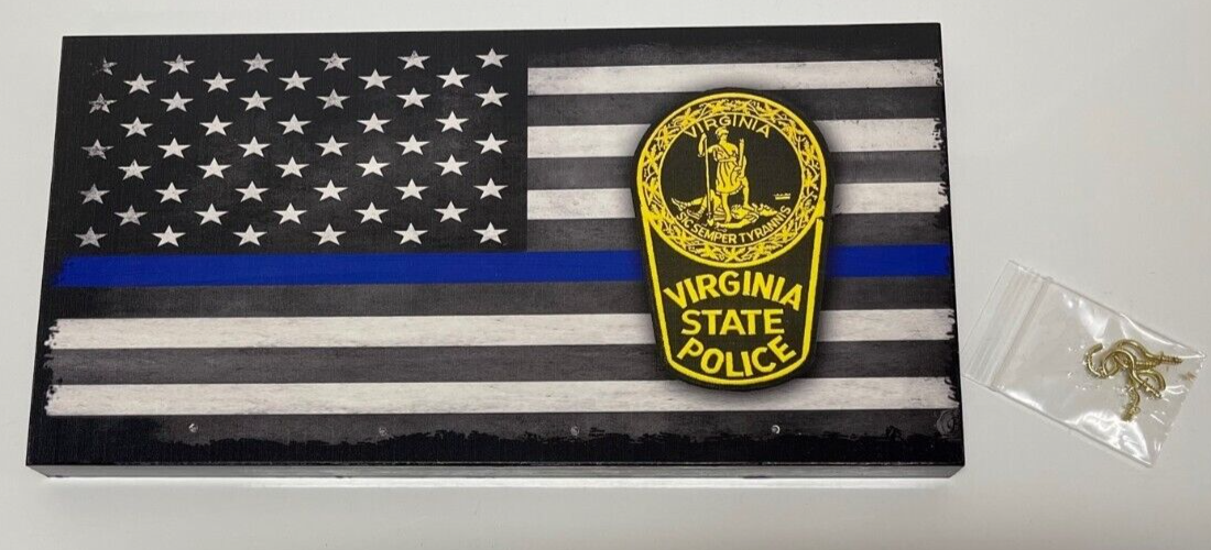 Thin Blue Line Virginia State Police Law Enforcement Key Hanger | eBay