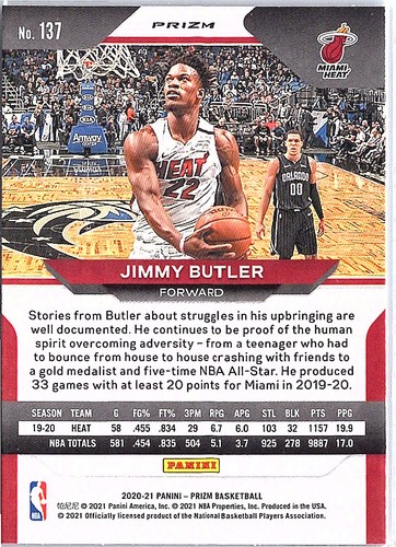 2020-21 Panini Prizm #137 Jimmy Butler Silver Prizms | eBay