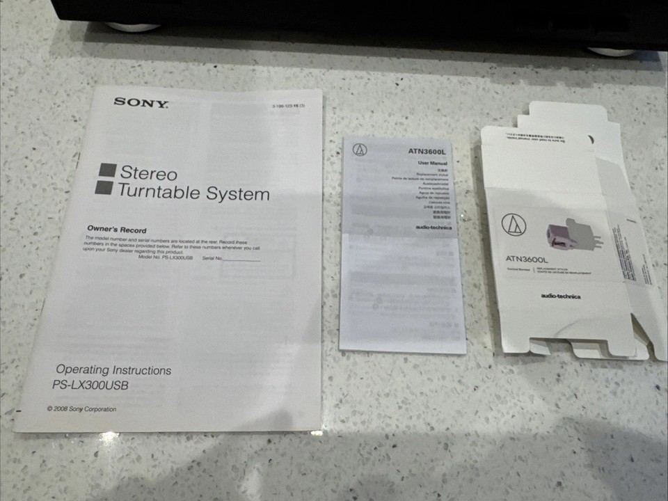 Sony Turntable USB Vinyl Record Player 2 Speed With Diamond Stylus PS ...