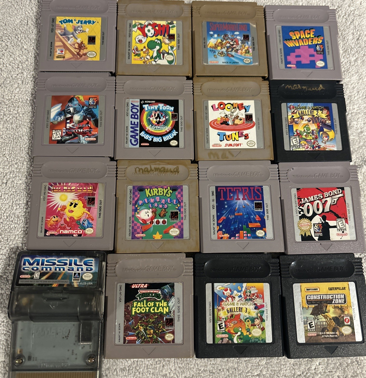 Lot of 16 Gameboy Game Set Cartridge Only Gameboy Gameboy Color Tested ...