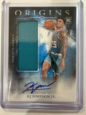 2024-25 Panini Origins KJ Simpson Jr. ROOKIE PATCH AUTO Charlotte ...