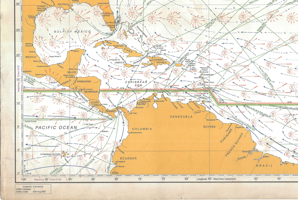Admiralty 5124(10) Routeing Chart North Atlantic Ocean October Map ...
