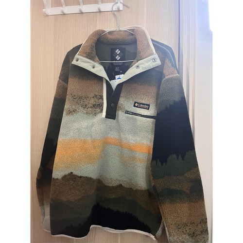 Columbia Men half snap landscape print fleece XS | eBay UK