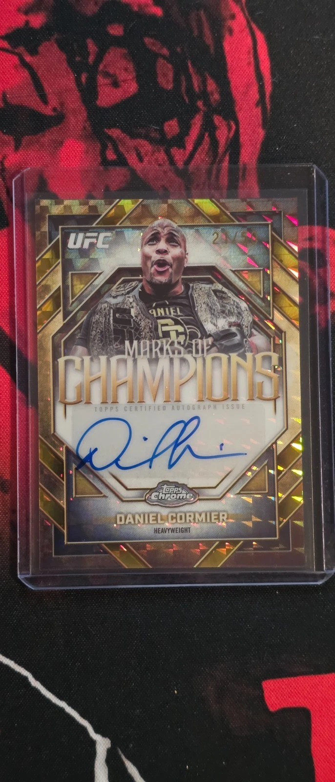 2026 Topps Chrome UFC Daniel Cormier Marks Of Champions Auto Gold ...