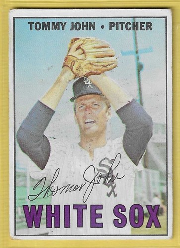 1967 Topps High Number Tommy John White Sox #609 EX | eBay