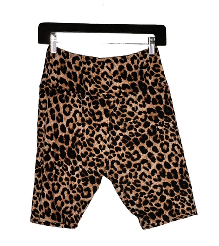Womens Yoga Stretch Shorts Leopard Print Exercise Workout Unbranded ...