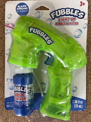 Fubbles Light-Up Bubble Blaster + Bubble Solution 2.36 Fl Oz (Colors ...