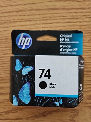 NEW SEALED Genuine HP 74 Black Ink Cartridge CB335WN Date: 2022 | eBay